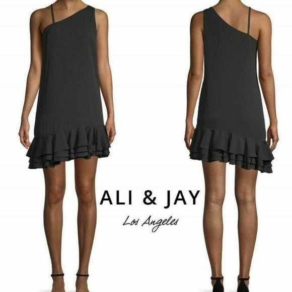 ALI & JAY | Dresses | Ali Jay Asymmetrical Ruffle Hem Shift Dress ...